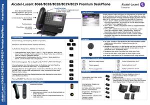 Alcatel Lucent 8028 8029 8038 8039 Bedienungsanleitung